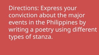 Structure of Poetry and Different Types of Stanza | PPTX