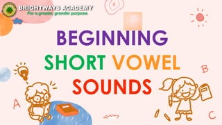Q1 - Reading Preschool - Lesson 5 - Beginning Short Vowel Sounds.pptx