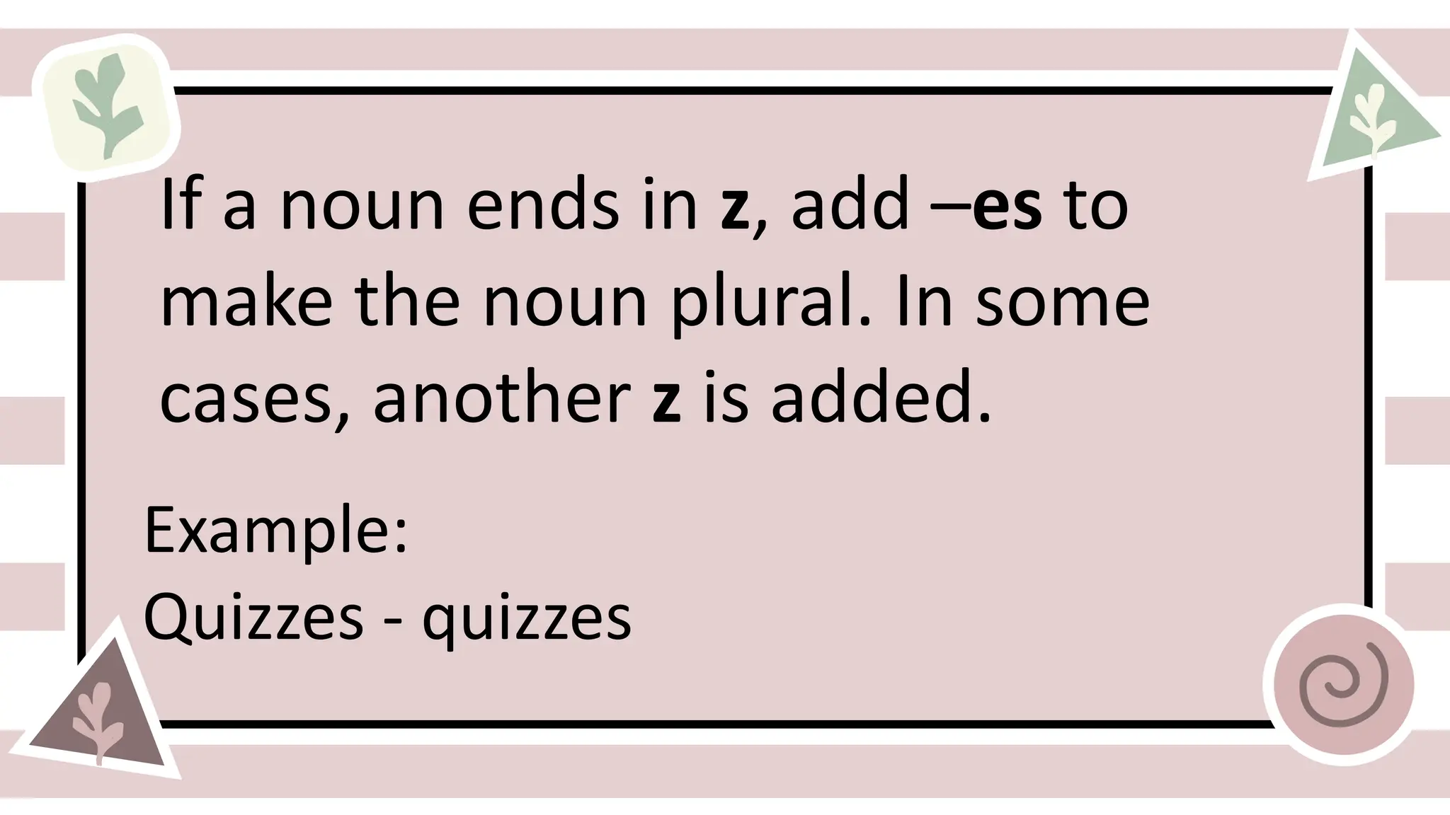 PLURAL FORMS OF REGULAR NOUNS POWER POINT PRESENTATION | PPTX