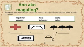 KAHULUGAN NG MGA SIMBOLO NA GINAGAMIT SA MAPA | PPT