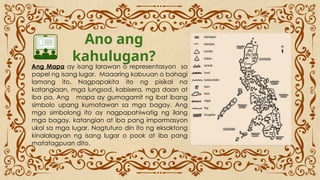 KAHULUGAN NG MGA SIMBOLO NA GINAGAMIT SA MAPA | PPT