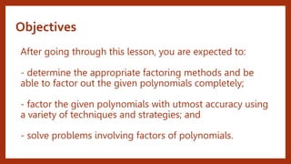 Q1-W1-Factoring Polynomials.pptx | Programming Languages | Computing
