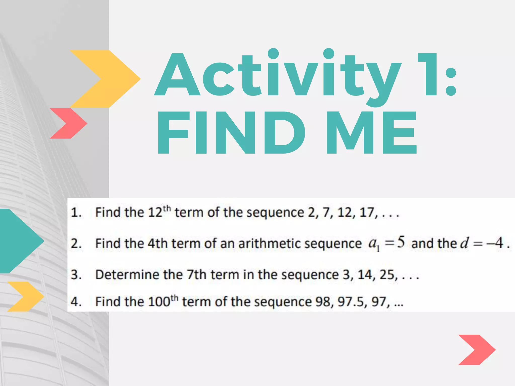 illustrating and finding the nth term of arithmetic sequence | PPTX