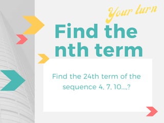 illustrating and finding the nth term of arithmetic sequence | PPTX