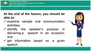Oral Communication in Context for Senior High School | PPTX