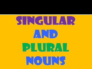 Singular and Plural Nouns power point presentation | PPT