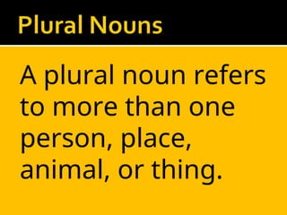 Singular and Plural Nouns power point presentation | PPT