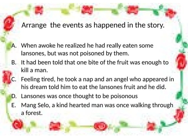 sequencing events power point presentation | PPT