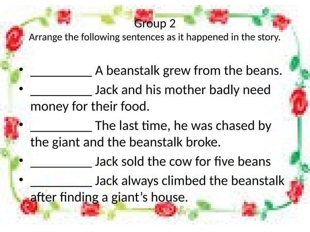 sequencing events power point presentation | PPT