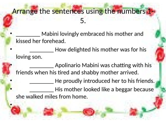 sequencing events power point presentation | PPT