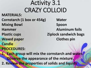 Q1 week 3-COLLOIDS | PPTX