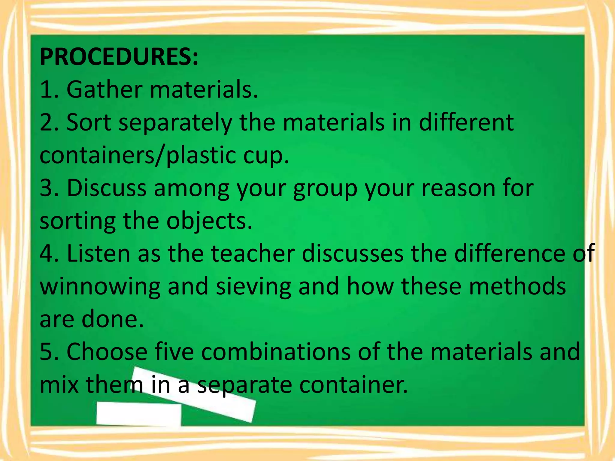 Q1 week 4-SEPARATION OF MIXTURES THROUGH PICKING, WINNOWING ...