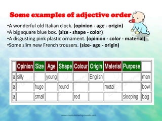 adjectives | PPT