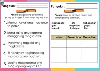 Q1-WORKSHEETS-week1-8.powerpoint present | PPTX