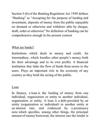 Study on banking sector | DOCX
