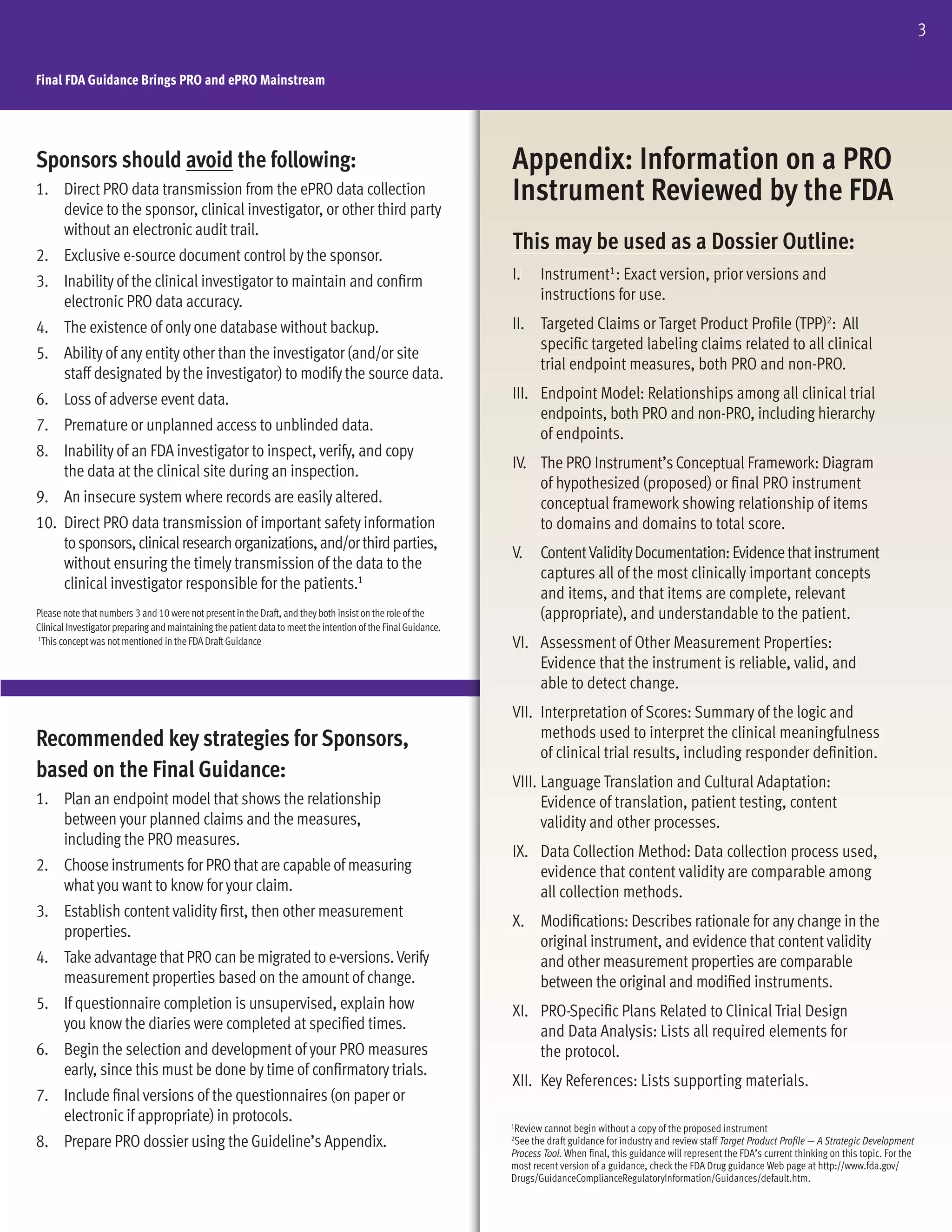 FDA PRO Guidance | PDF