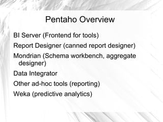 Mondrian and OLAP Overview | ODP