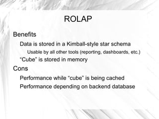 Mondrian and OLAP Overview | ODP