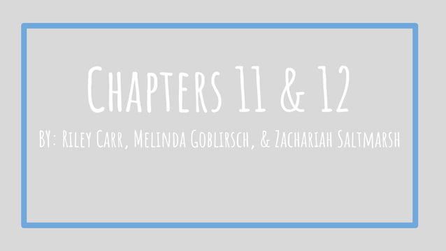 Chrd 451 chapters 11 & 12 | PPT