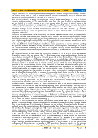 The Employment Effect of Tourism: A Dynamic Analysis | PDF