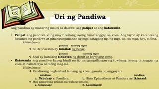 Q1 A1 MITOLOHIYA.pp Ang Kahon ni Pandora | PPTX