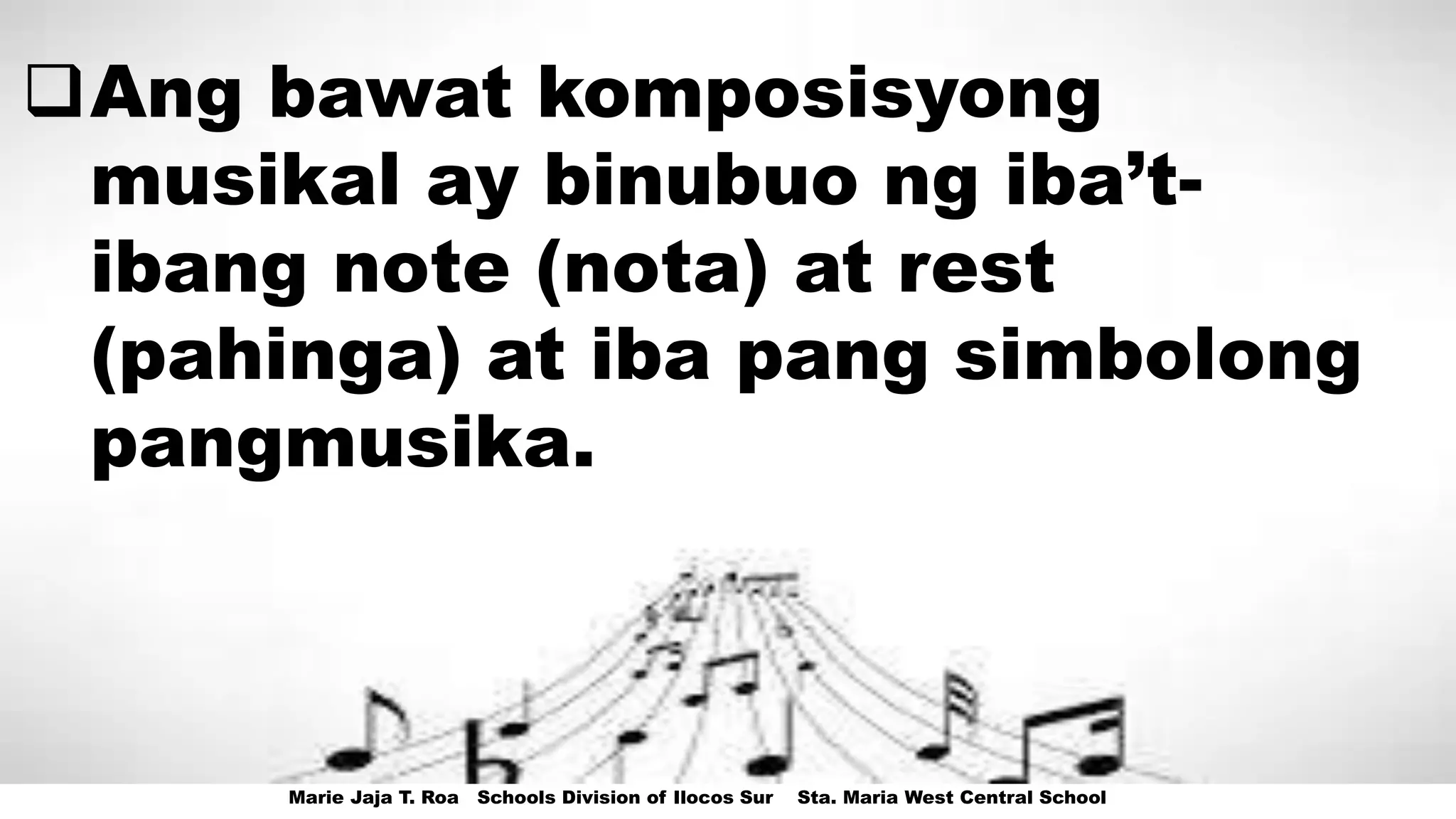 simbolo at konsepto sa musika | PPTX