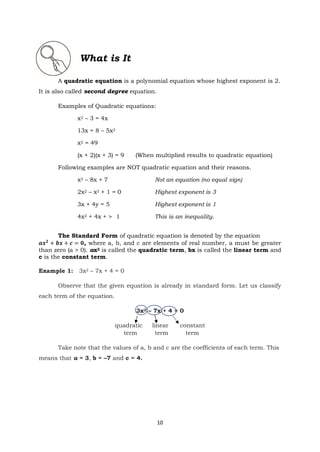 Q1 A-D-M Grade 9 - Mathematics week 1-4 | PDF