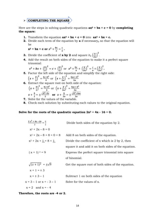 Q1 A-D-M Grade 9 - Mathematics week 1-4 | PDF