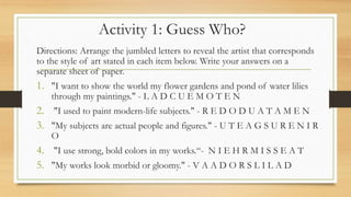 Arts - Modern Art, Contemporary Art.pptx