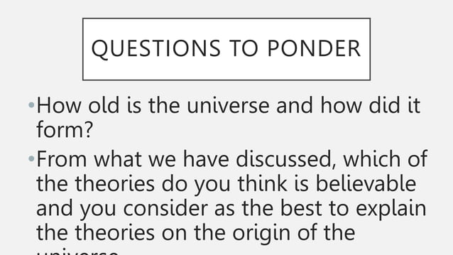 Q1C1L2 The Origin of the Solar System.pptx | Space and Astronomy | Science