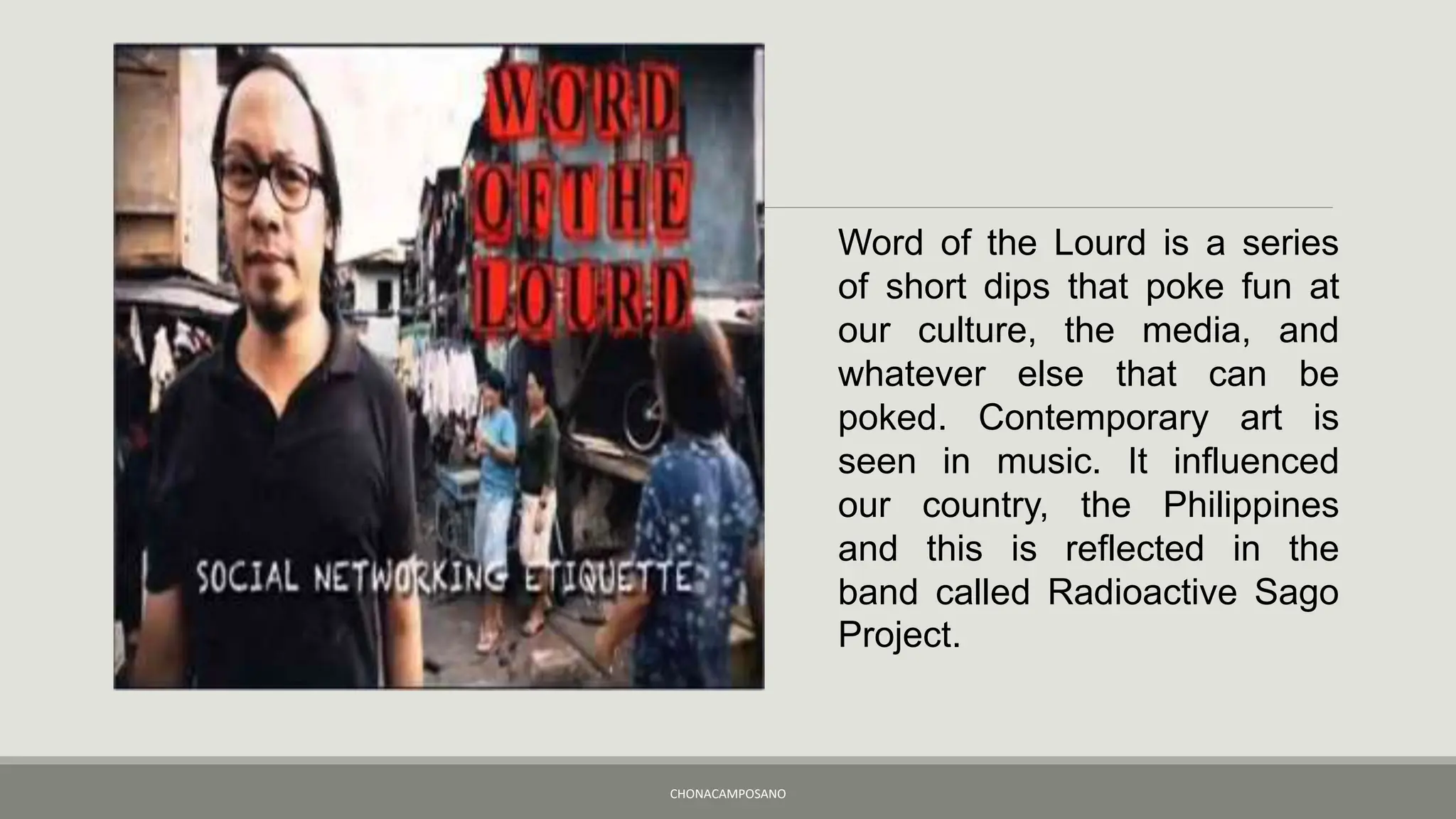 Q1 Contemporary Art Forms Filipino Artists’ Roles and their ...