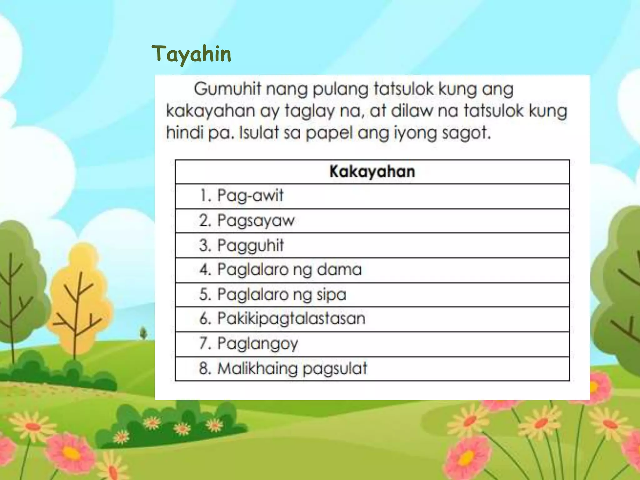 Q1_ESP_MOD 1_Naisakikilos ang sariling kakayahan sa iba’t ibang ...