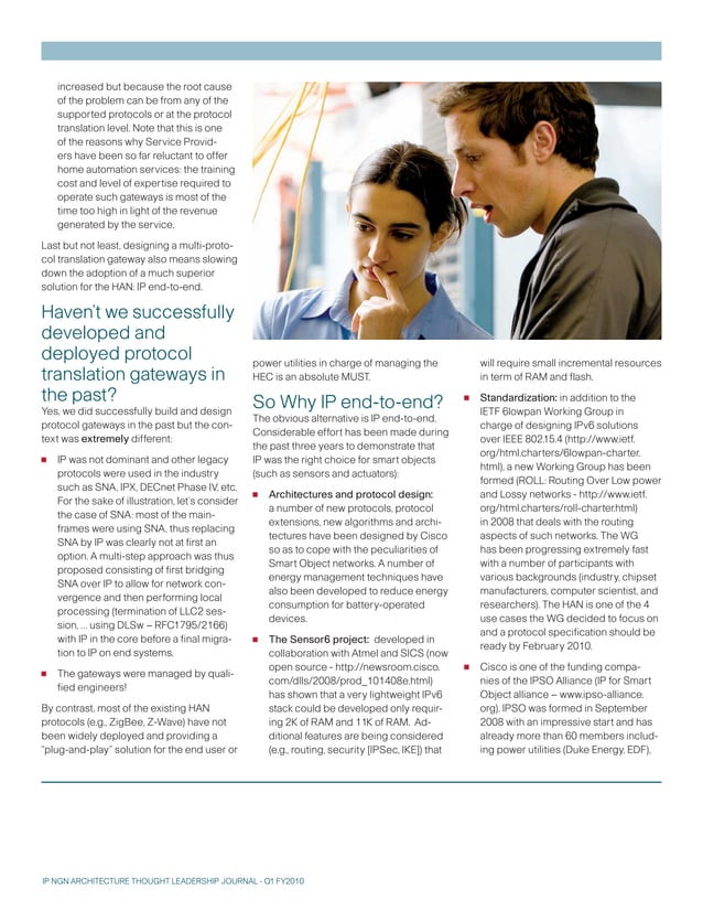 Protocol Architecture in the HAN (Home Area Network) for Sensor ...