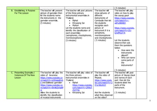 Q1 grade 8 music dll week 2 | DOCX | Music | Entertainment