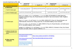 Q1 grade 9 arts dll week 1 | DOCX