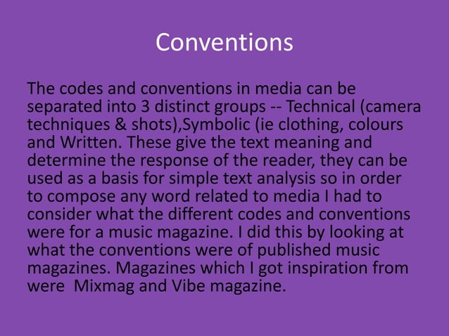 Q1 – in what ways does your media product use, develop or challenge forms and conventions of ...