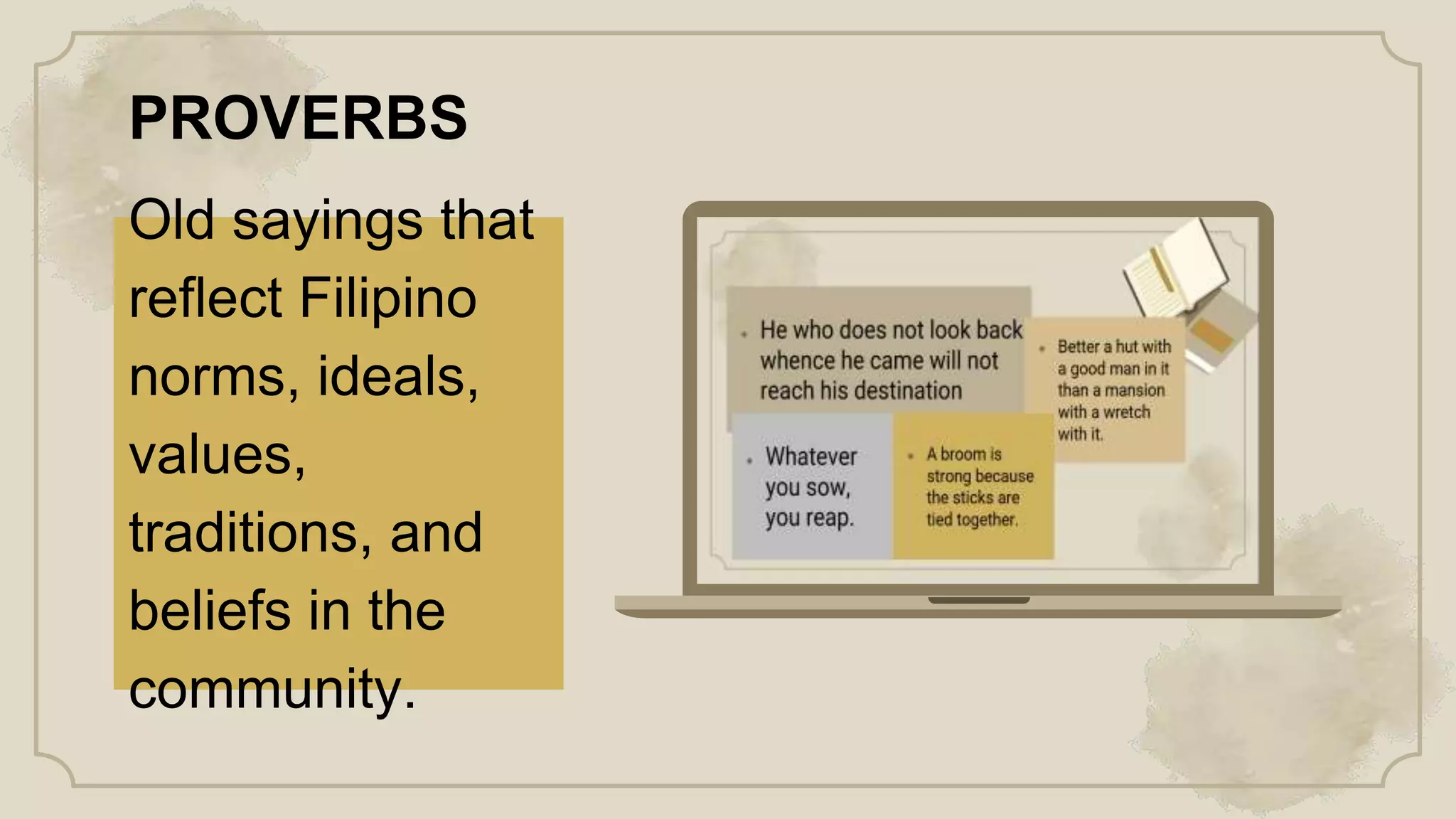 Q1L1 Distinguishing Features of Proverbs, Myths, and Legends.pptx