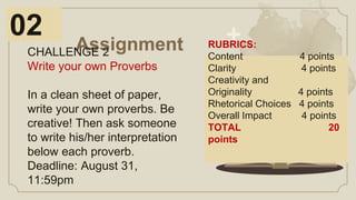 Q1L1 Distinguishing Features of Proverbs, Myths, and Legends.pptx