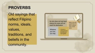 Q1L1 Distinguishing Features of Proverbs, Myths, and Legends.pptx