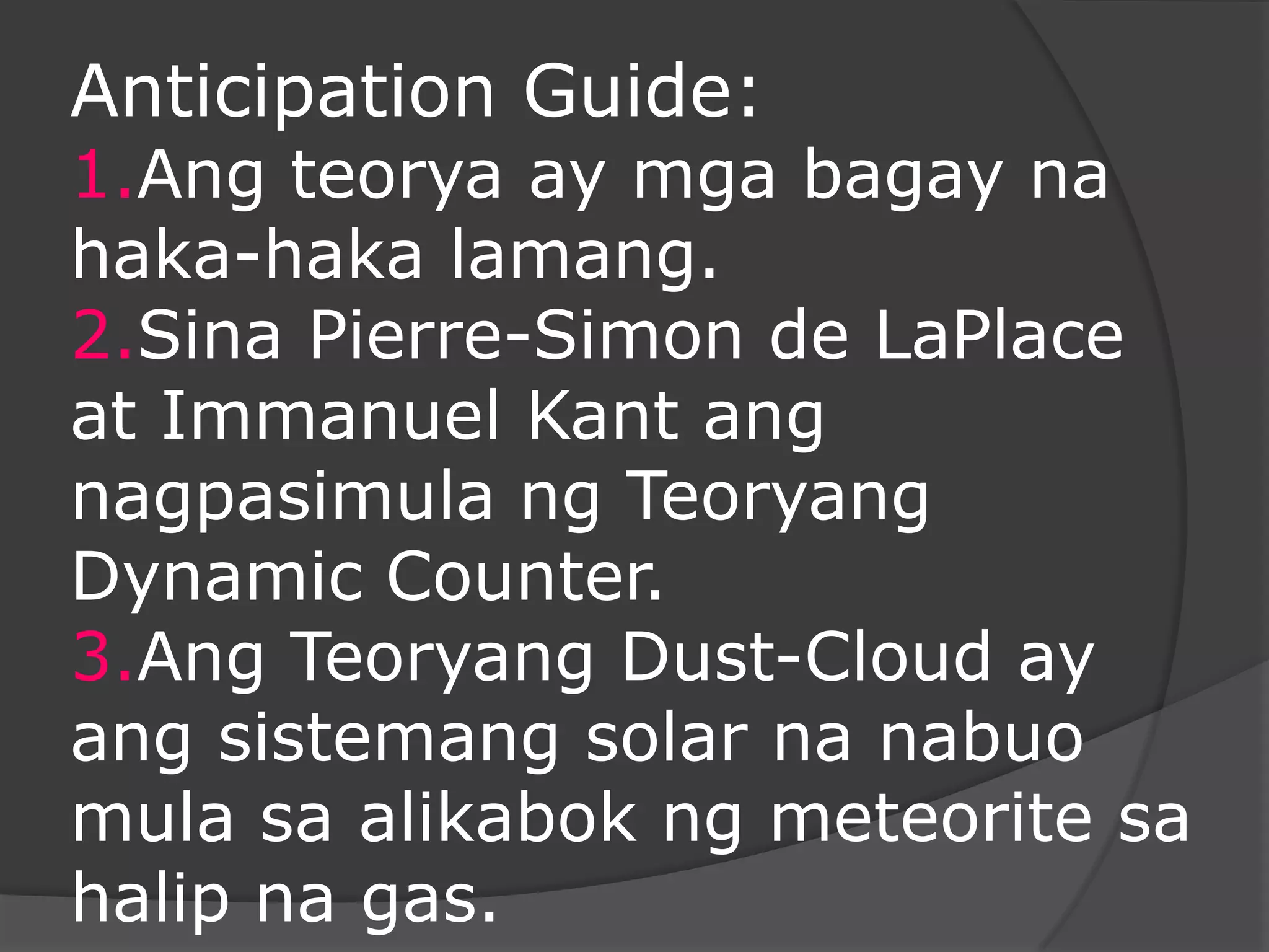 Ang pinagmulan ng daigdig | PPTX