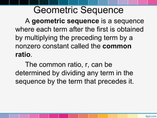 Quarter 1 Math 10 Lesson about Geometric Sequence | PPT
