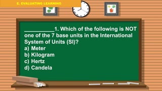 Comprehensive Guide to Standard Units and SI Measurement System for ...