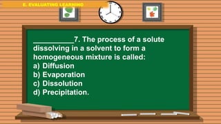 Understanding Solute and Solvent: Science 7 Lesson on Solutions and ...