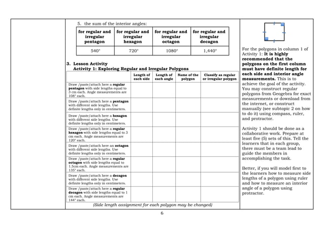 Mathematics 7:Lesson 1- Week 1 Exemplar .pdf | Education