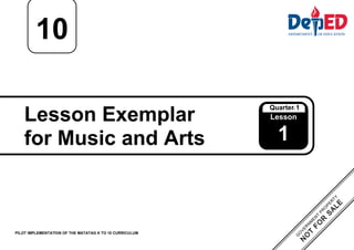 Pilot Implementation of the MATATAG K to 10 Curriculum: Music and Arts ...