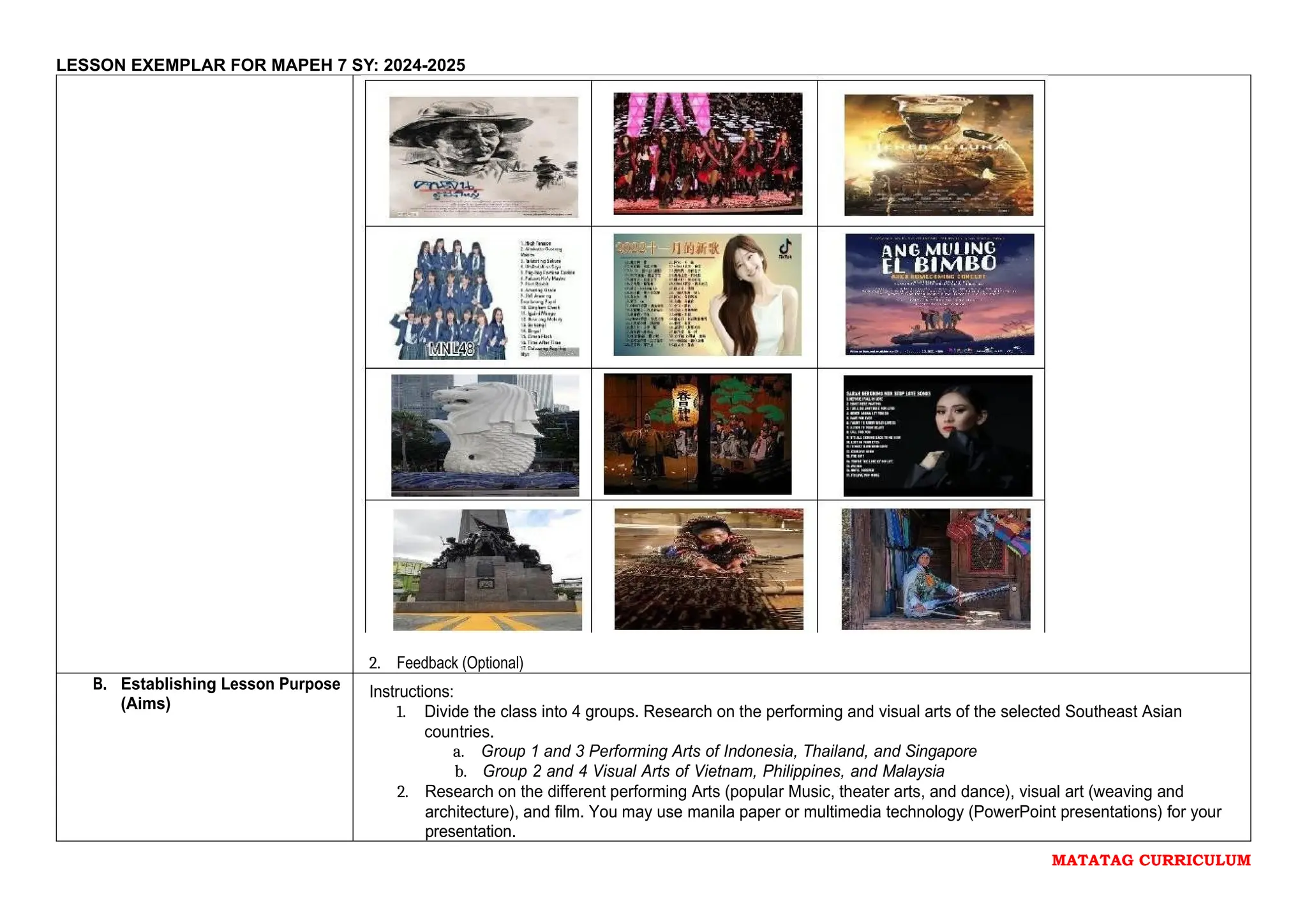 Matatag Lesson Exemplar for MAPEH Music and Arts 2.docx