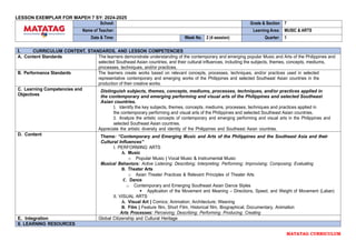 Matatag Lesson Exemplar for MAPEH Music and Arts 2.docx