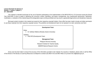 Q1_LE_Science4_Lesson1-Week-1.pdf 2024-2025 | PDF