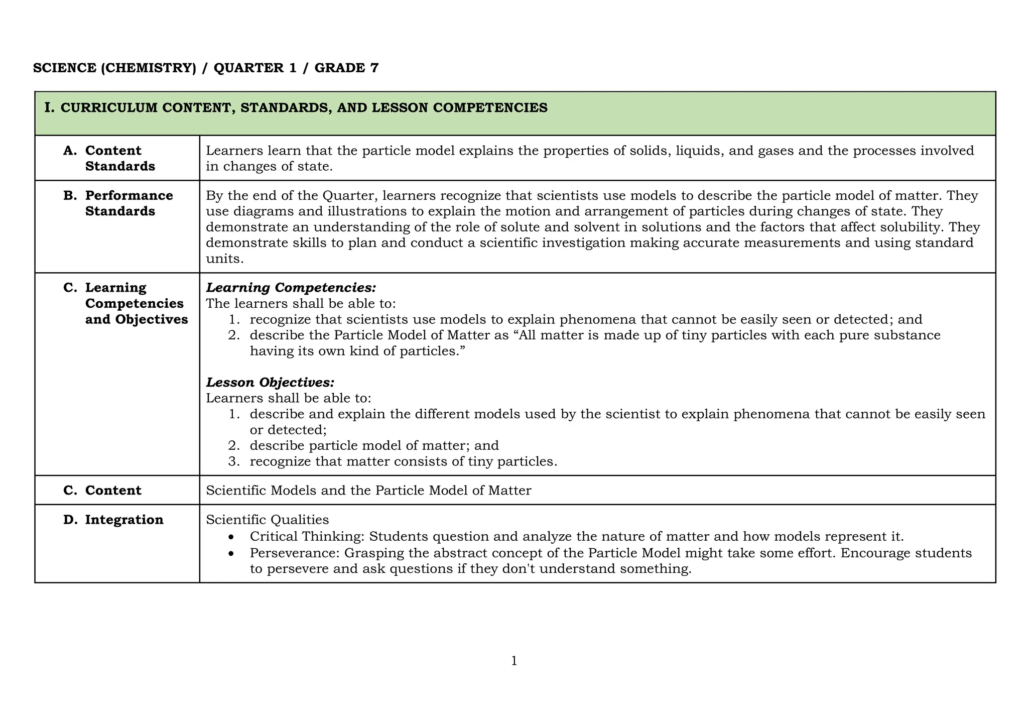 Q1_LE_Science 7_Lesson 1_Week 1.matatags | PDF