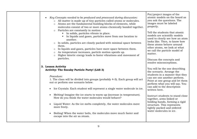 Q1_LE_Science 7_Lesson 1_Week 1.matatags | PDF | Physics | Science